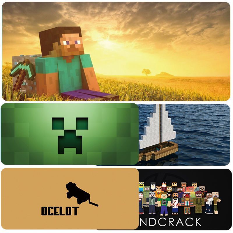 Minecraft Mouse Pad Anime Gaming Mouse Pad Oversized Laptop Keyboard ...