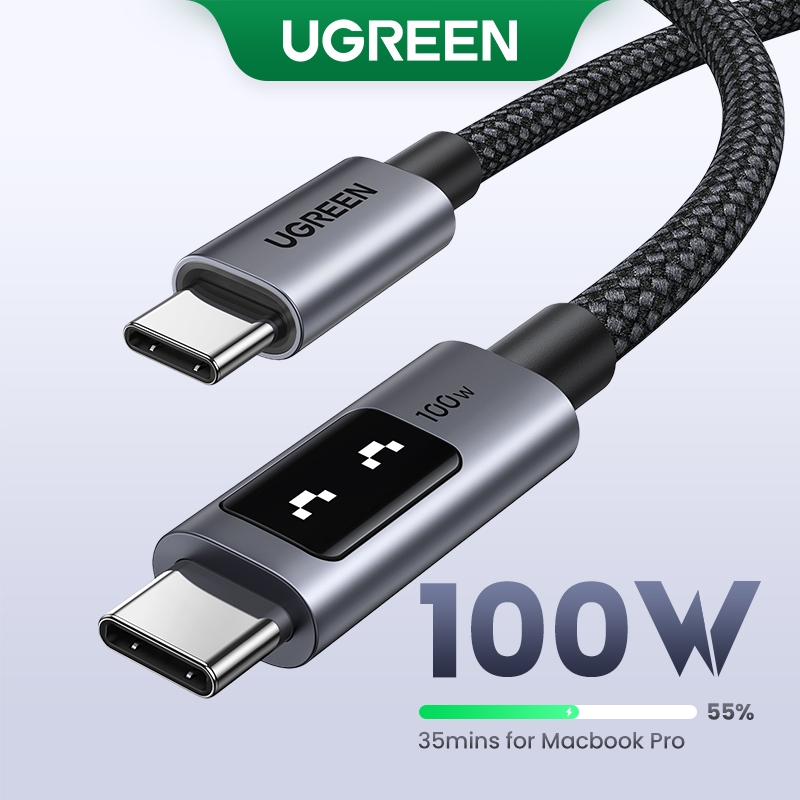 UGREEN Uno 100W USB C Type C 480Mbps E-Marker Fast Charging Cable | Shopee Singapore