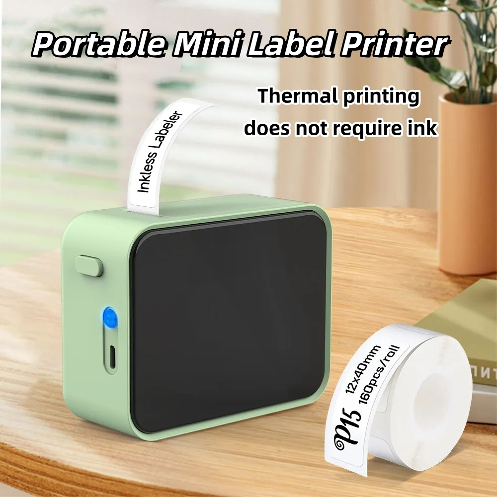 Portable Label Printer Label Wireless Bluetooth Sticker Printer Thermal ...