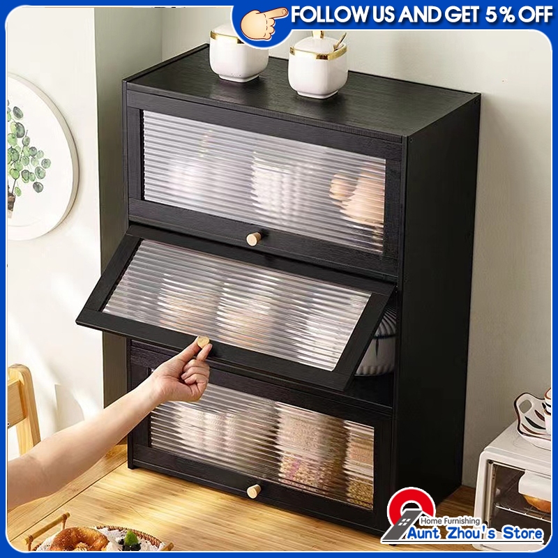 Black Kitchen Shelf Cup Storage Shelf Desktop Shelf Table Top Cabinet ...