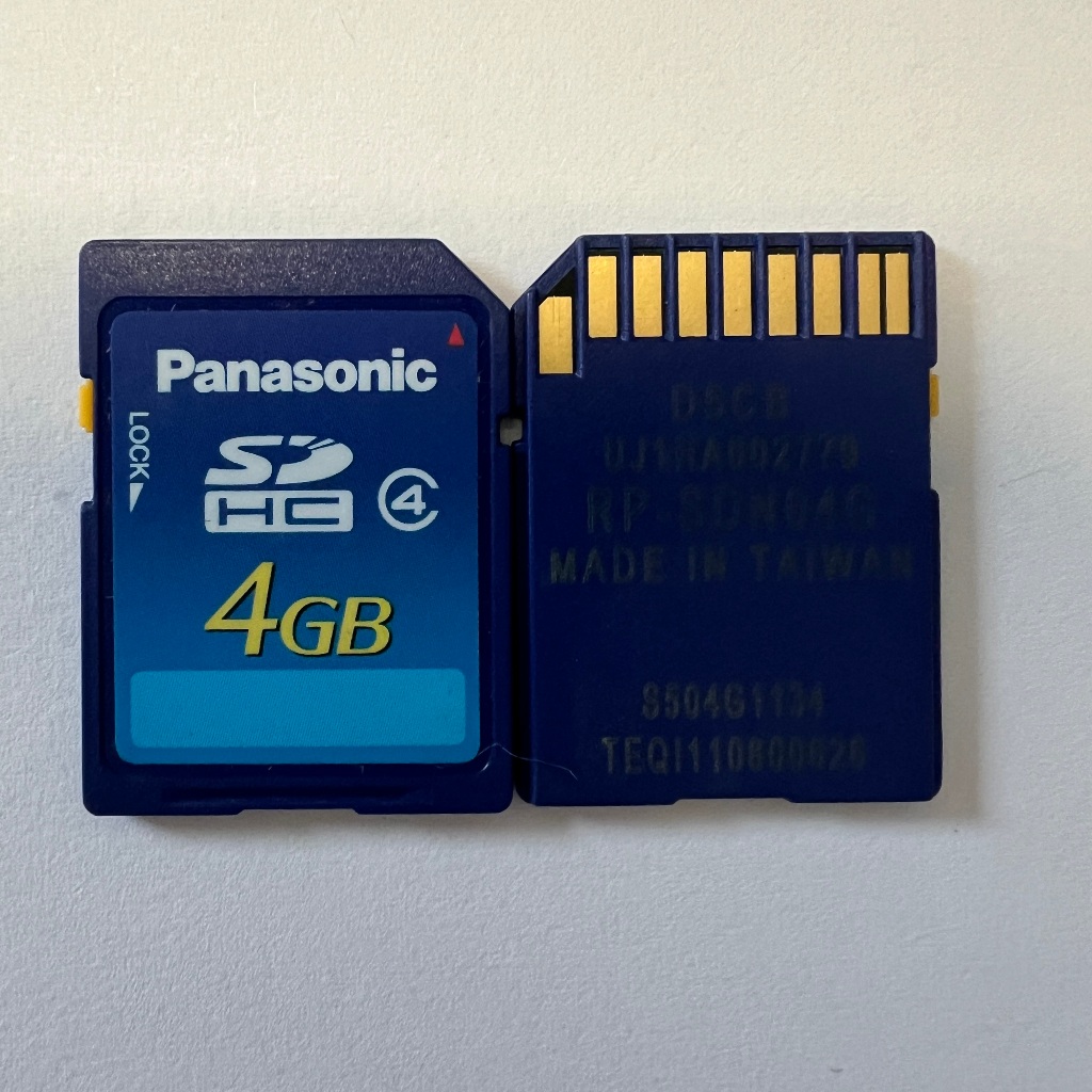 Panasonic SD card 4GB memory card for Canon Nikon CCD digital camera ...