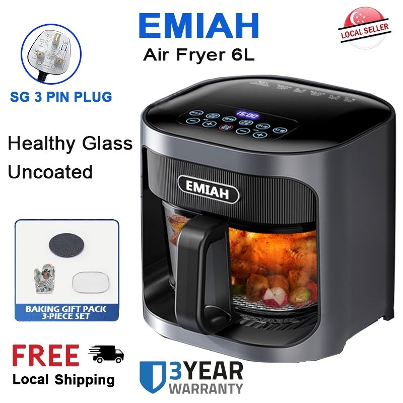 【SG Stock 】Genuine German Air Fryer Large (6L) LED Digital Touch Screen ...