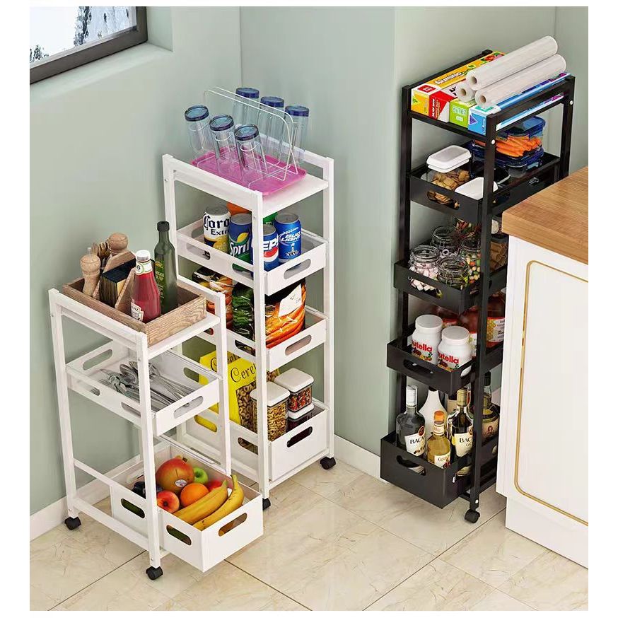 Kitchen Rack Kitchen Storage Rack Drawer Trolley Rack Gap Rack With ...