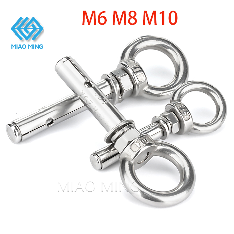 M6 M8 M10 304 stainless steel Sheep Eye Pull Screw Belt Expansion Hook ...