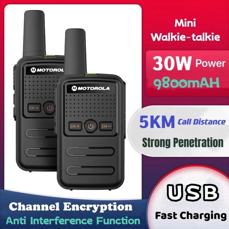 Motorola Mini Walkie Talkie 30W High Power 9800mAH Remote Communication ...