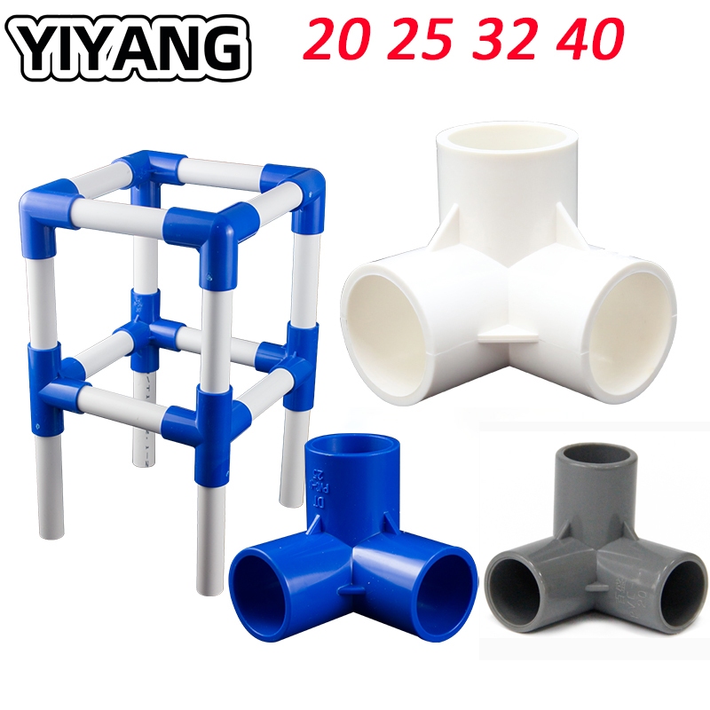 PVC Fitting Grey/White/Blue Pipe Joint Connector /Conduit/PVC 3 Way ...