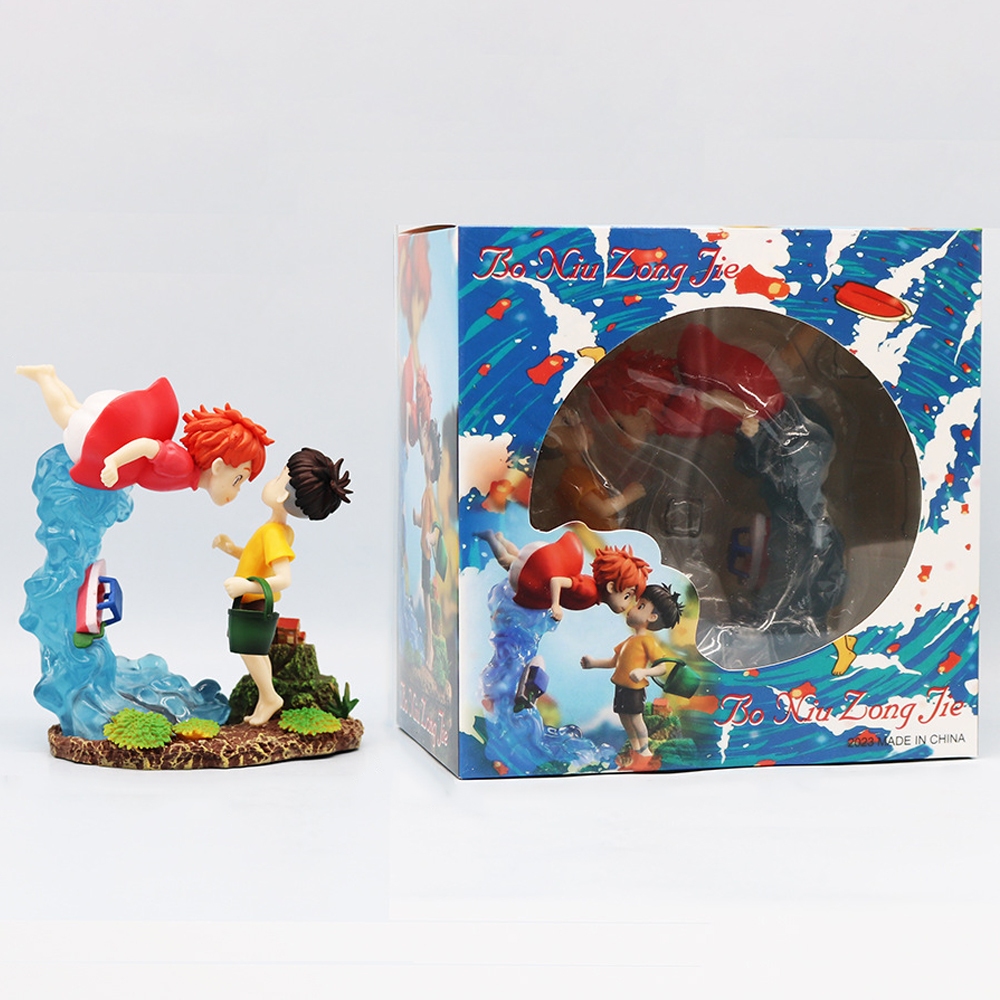 14cm Miyazaki Hayao Anime Ponyo on the Cliff Action Figure Goldfish ...