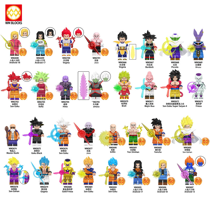 Vegeta Dragon Ball Building Blocks Son Goku Gogeta Figures Zamasu Toy ...