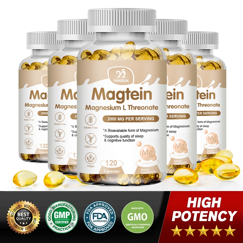 Magtein Magnesium L-Threonate Capsules, Highly Absorbed Magnesium ...