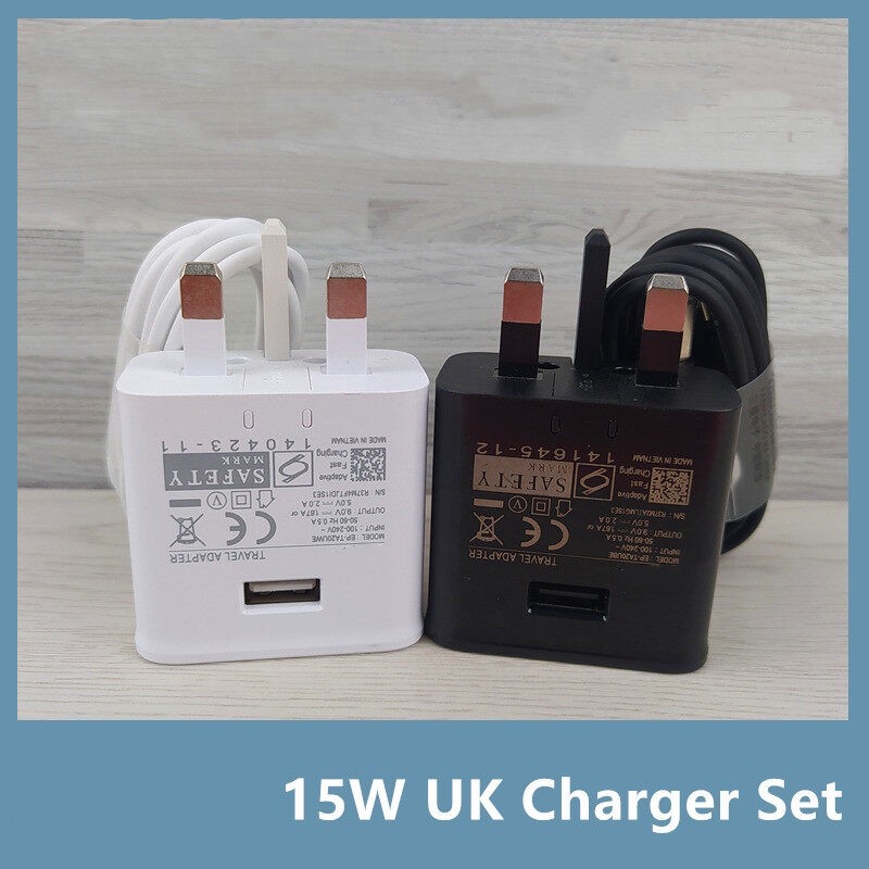 For Samsung Charger Fast charging UK Plug Adapter Type-C Cable For ...