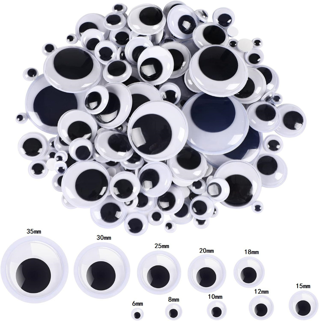 Self-Adhesive Wiggly Googly Doll Eye Movable Simulation Cartoon Animal ...