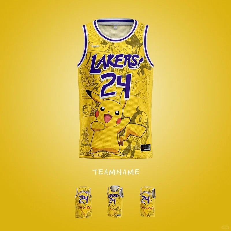 [Pokémon Comic Style] Yellow Cartoon American Street Basketball Uniform ...