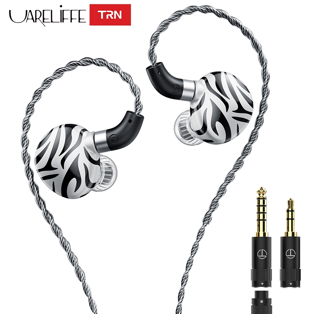Uareliffe TRN White Tiger Earphone Unique Pattern HiFi Monitor Dual ...