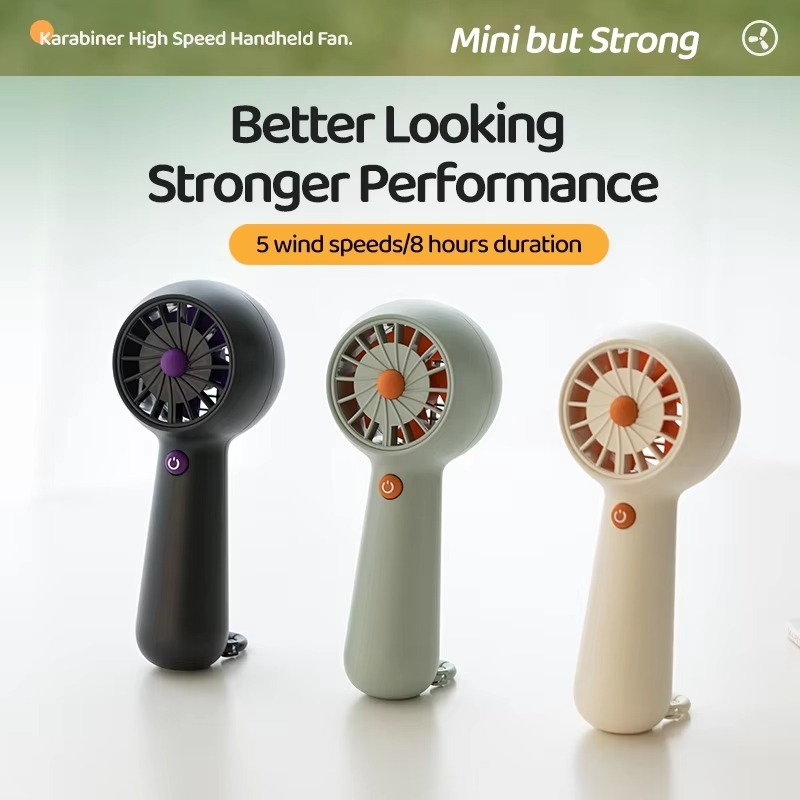 5 Gear Strong Wind USB Handheld Turbo Small Fan Large Wind Quiet ...