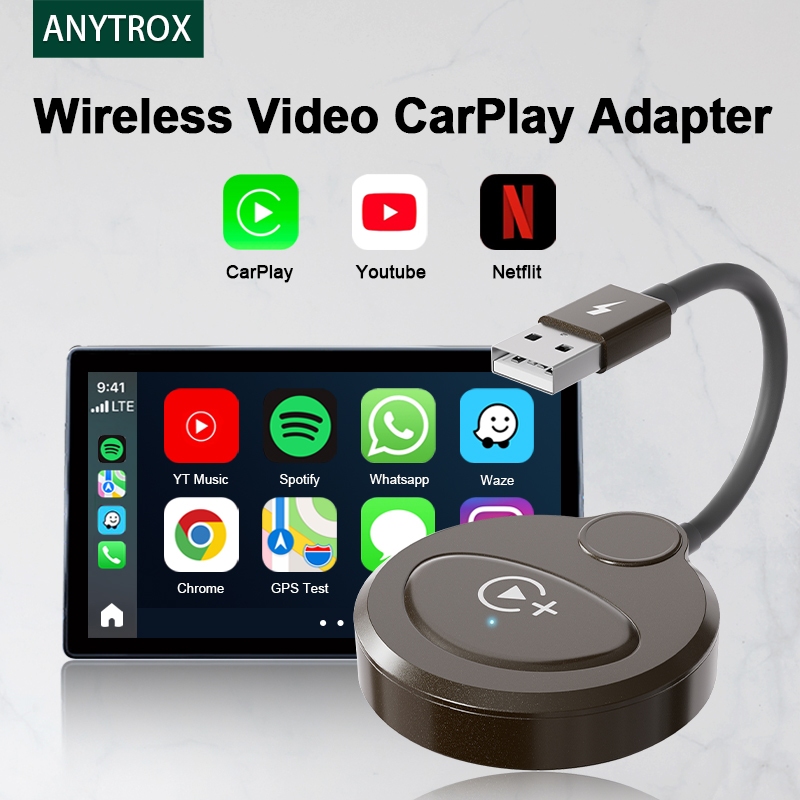 Wireless Vedio Carplay Adapter,Carplay Wireless Magic Box for Wired CarPlay to Wireless Support ...