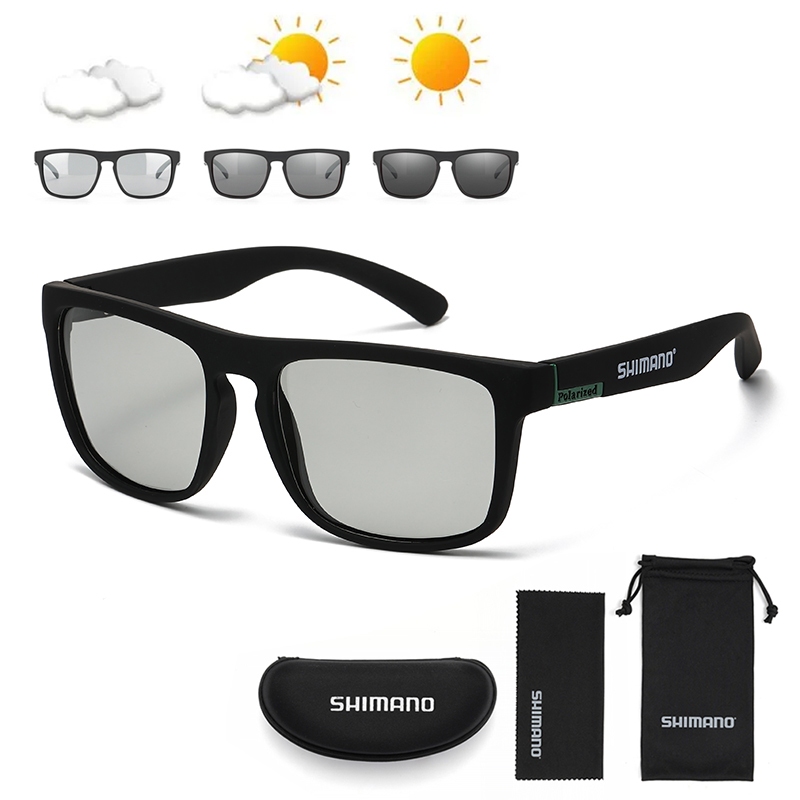 SHIMANO Photochromic Polarized Sunglasses Classics Fishing Glasses Men ...
