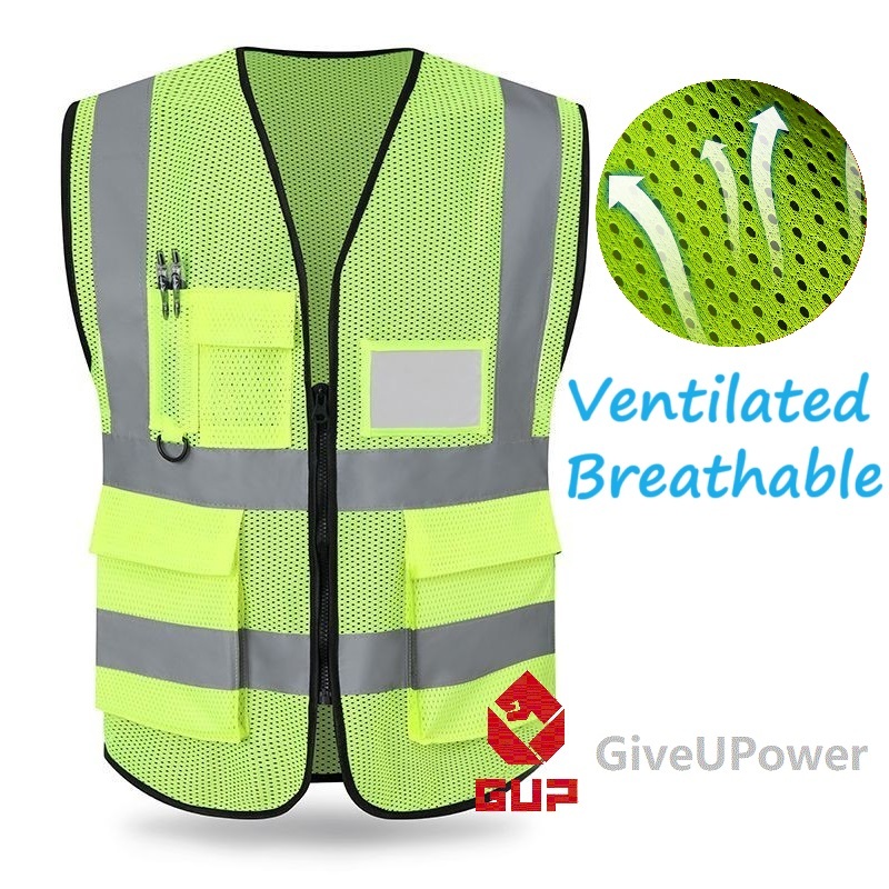 High visibility Breathable Safety Reflective Vest Warning Vest ...