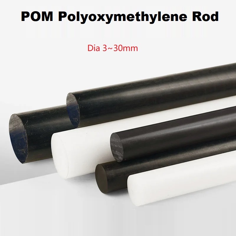 Diameter 3mm-40mm Black White POM Rods Wear-resisting Solid Plastic ...