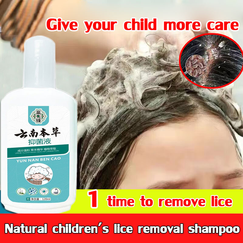 120ml Lice Remover Shampoo Plant Extracts Head Lice Treatment Shampoo ...