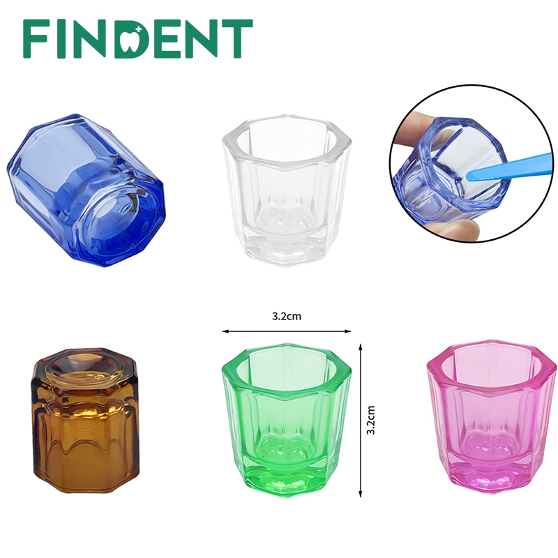 Glass Octagon Cup Dental Mixing Cup Dental Materials Cups Mixing Glass ...