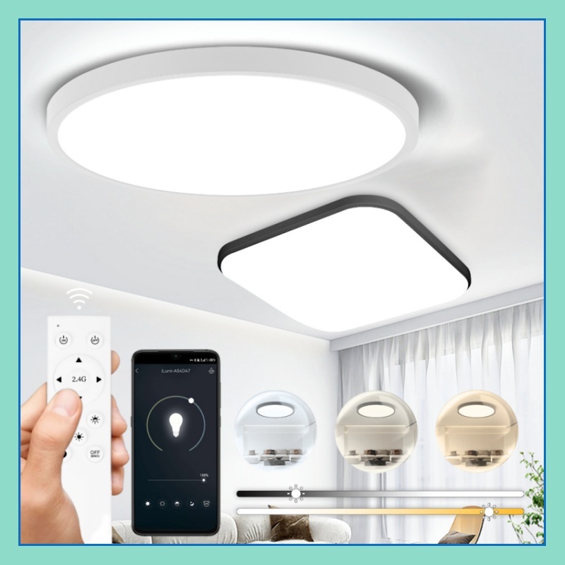 Remote Control Led Ceiling Light Dimmable Lamp 30W 36W 40W 60W 3 colors ...