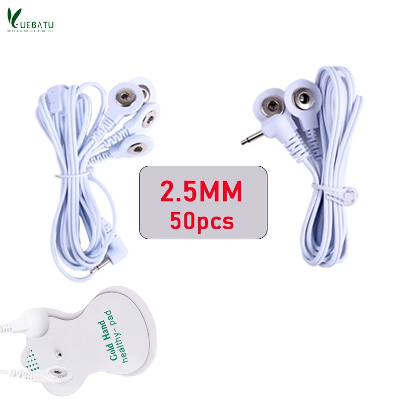 2 Way+4-Way Machine Massager Button Cable 50PCS Electrode Electrode ...