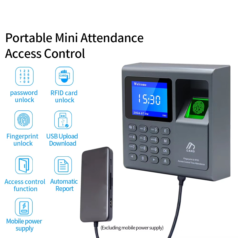 Portable Biometric Fingerprint Scanner RFID Access Control System 1000 ...