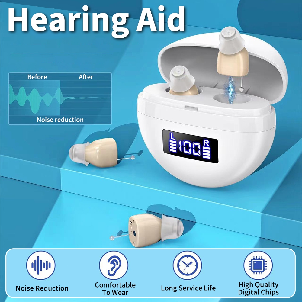 Mini Hearing Aid Invisible Digital Audiphone Sound Voice Amplifier ...