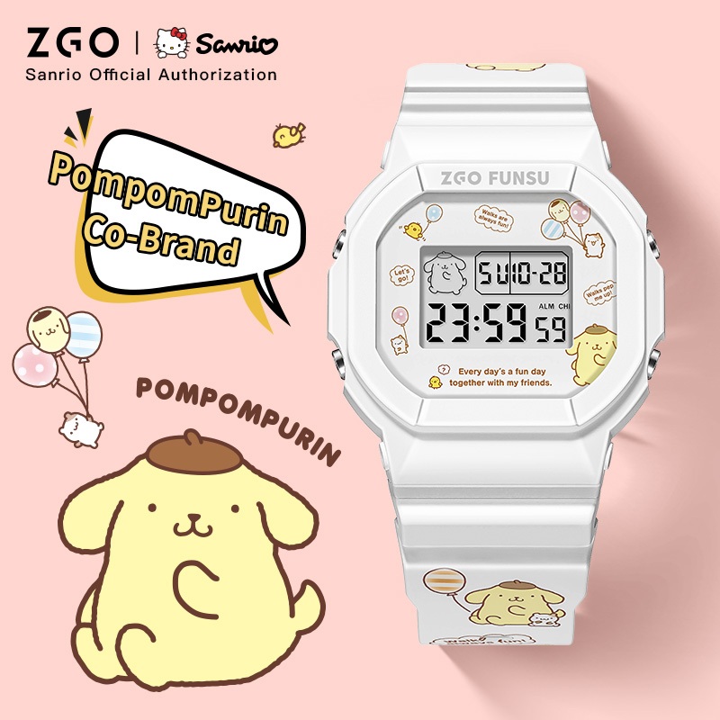 ZGO x Sanrio Pompompurin Kids Watch for girls, Detachable Strap ...