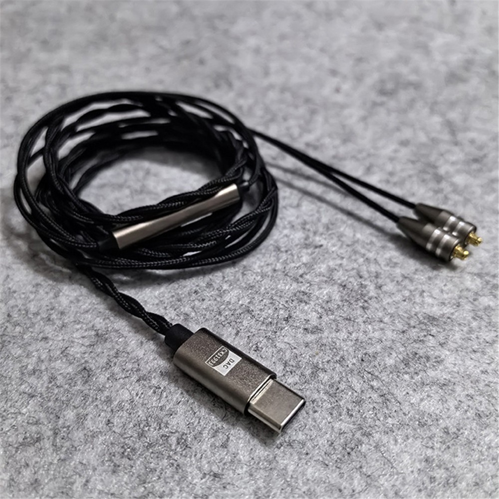 LUNSHENG Type C Earphone Upgrade Cable With Microphone MMCX Connector ...