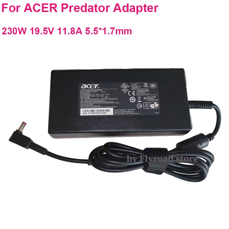 230W Acer Predator Adapter Helios 300 PH315-53 19.5V 11.8A pin size 5.5 ...