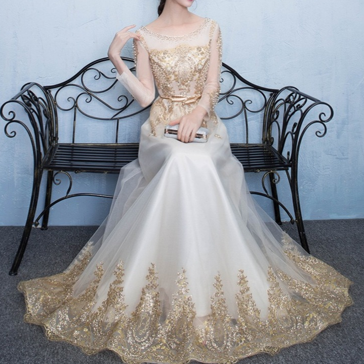 New Formal Dress Long Slim-Fit Slimming Evening Dress Sexy High-End ...