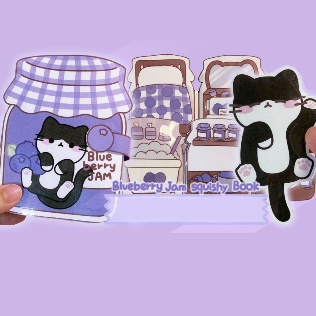 Blueberry Jam Cat Quiet Book Handmade DIY Material Pack Cartoon ...