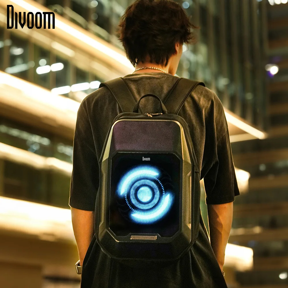 DIVOOM Cyberbag Innovative Smart LED Backpack LED locomotive backpack ...