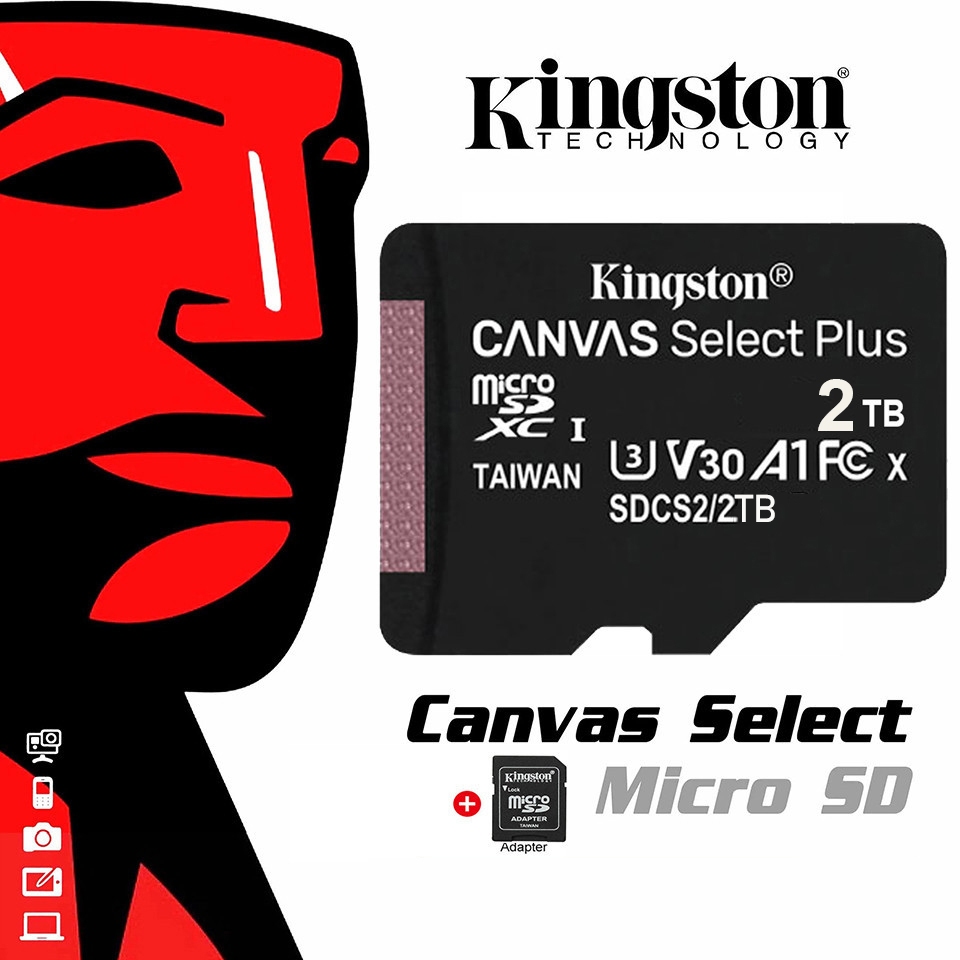 Kingston Canvas Select Plus microSD Card Class10 carte sd memoria 128GB 256GB 512G 1TB 2TBTF ...