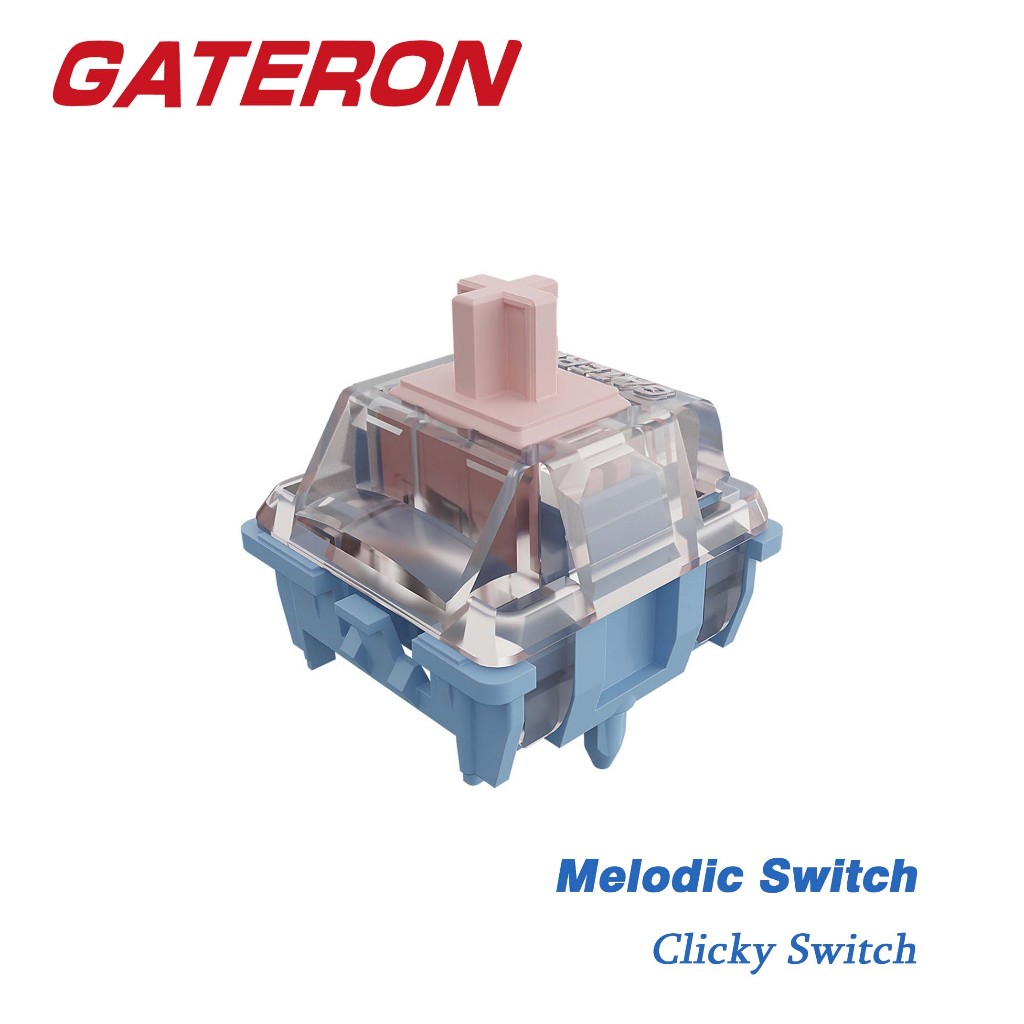 GATERON Melodic Keyboard Switches Clicky 5 Pin 60gf Key Switches for MX ...