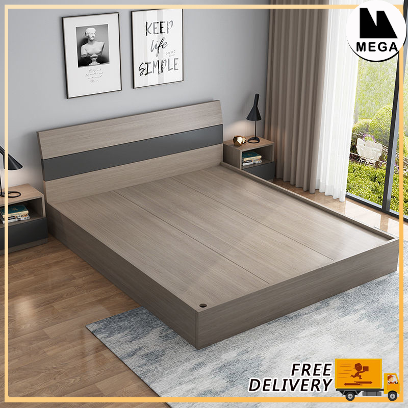 🇸🇬⚡Multifunctional Tatami Bed Frame Storage Bed Frame Solid Wood Bed ...