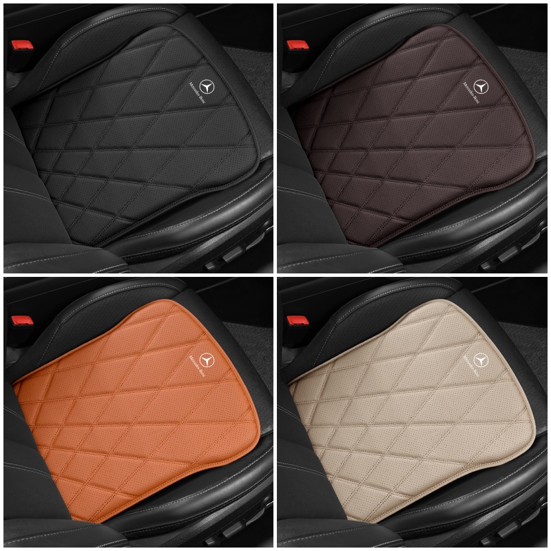 Car Logo Seat Cushion Soft Leather Car Seat Protect Pad for Mercedes ...