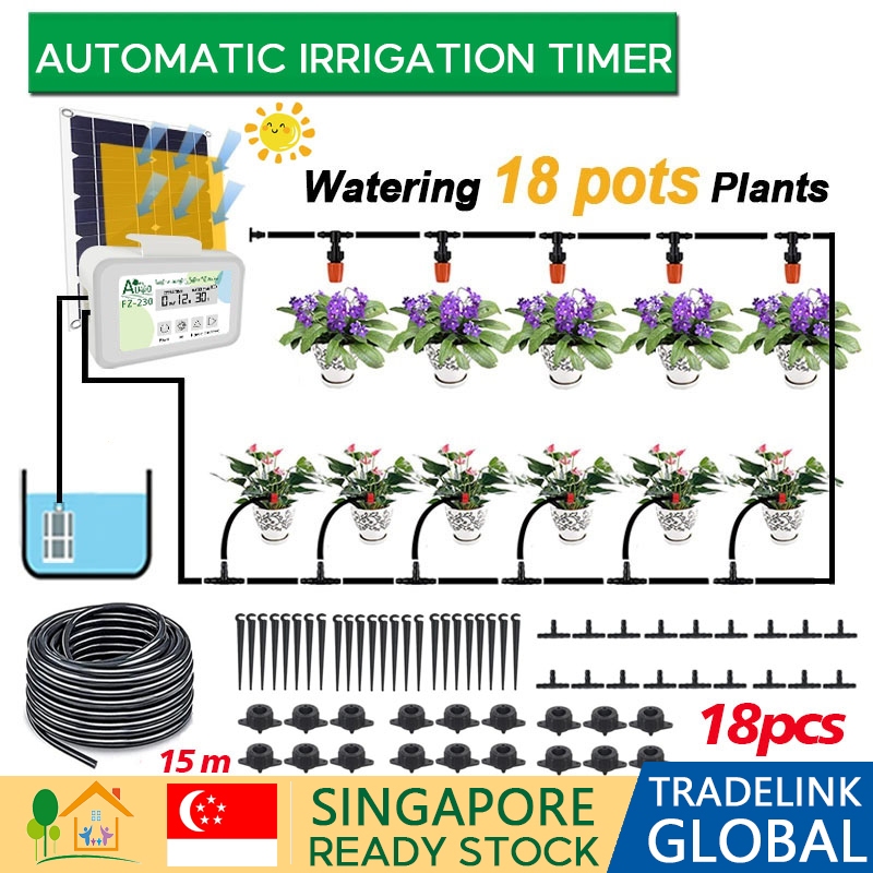 Automatic Irrigation Timer Water Irrigation System Hose Solar Auto ...