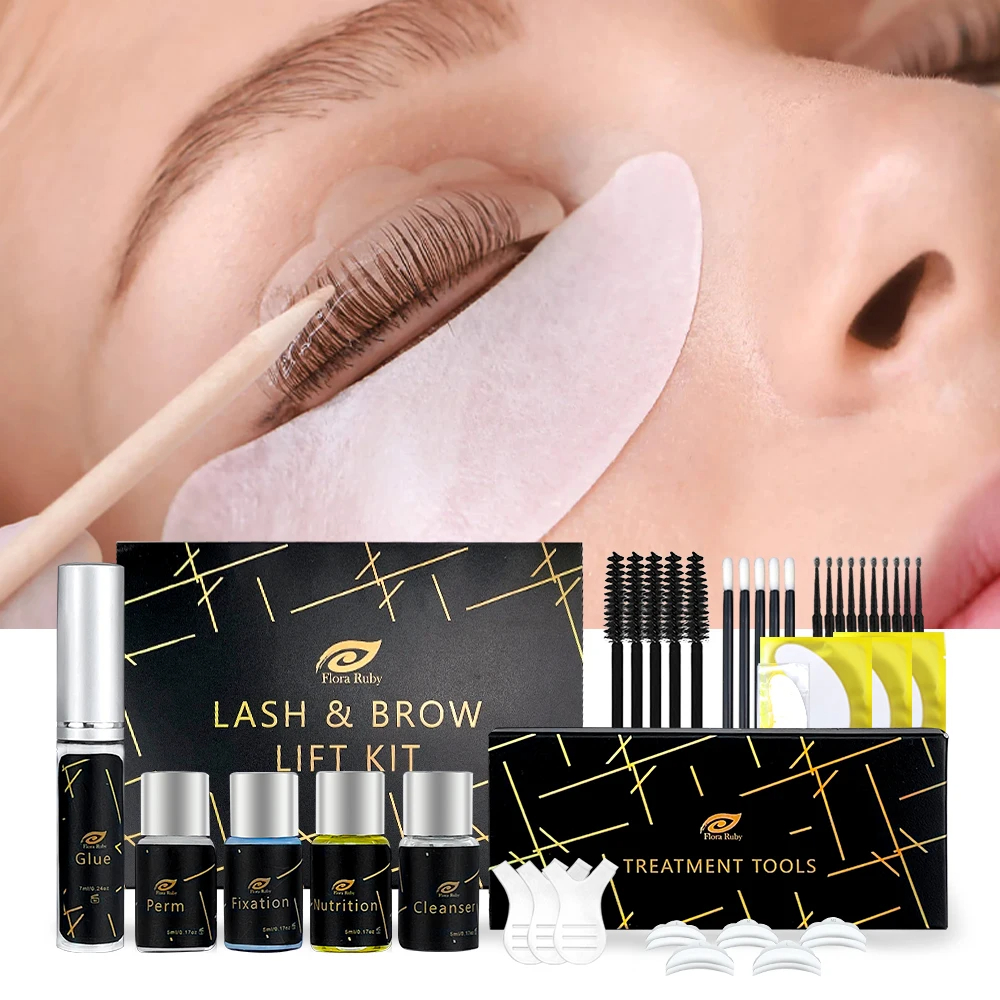 Flora Ruby Lash Lift Kit Eyelash Perm Kit Brow Lamination Kit Luxe Lashes Lash Lift and Tint Kit ...