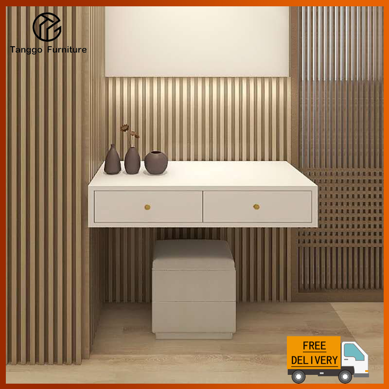 Tanggo🇸🇬Floating Dresser Multifunctional Dressing Table With Mirror Led ...