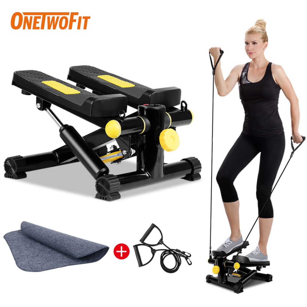 OneTwoFit Mini Stepper Portable Trainer Cardio with LCD Monitor with ...