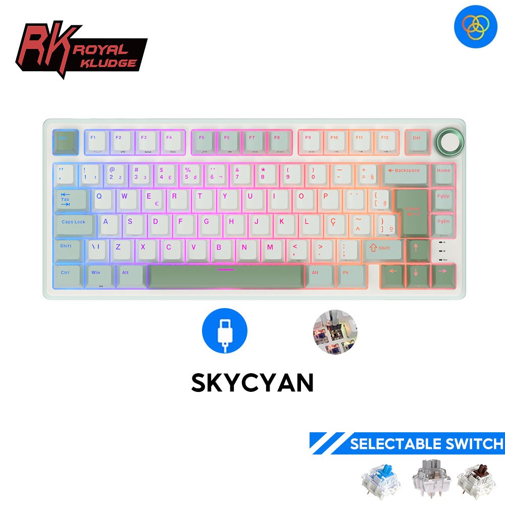 New RK ROYAL KLUDGE RKR75 Gasket Wired Mechanical Keyboard | Shopee ...