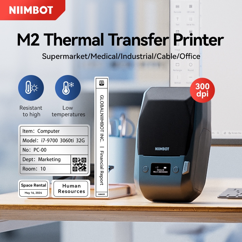Niimbot M2 Thermal Transfer Label Printer Label Maker, For Retail ...