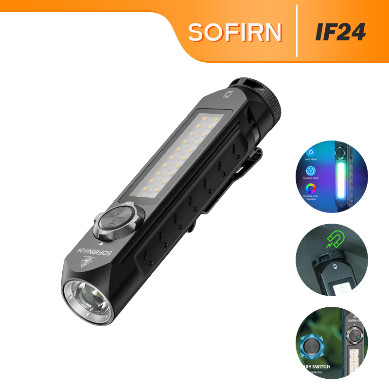 SOFIRN IF24 Mini Flashlight 2000 LM SST40 Strong LED Light 18650 C-type ...