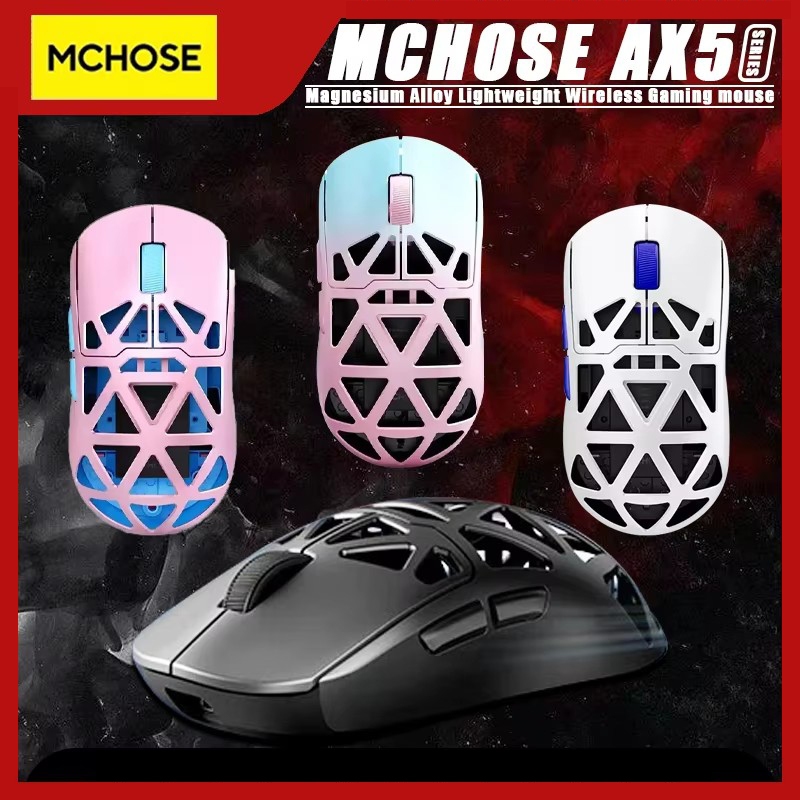 MCHOSE AX5 Gaming Mouse Tri-mode Wireless Magnesium Alloy Lightweight ...