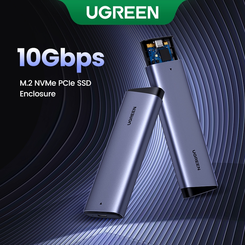 UGREEN M2 SSD Case M.2 NVMe SATA SSD Enclosure Adapter 10Gbps USB 3.2 ...