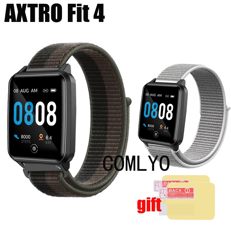 For AXTRO Fit 4 3 Strap Smart Watch Nylon Loop Sports Soft Women men ...