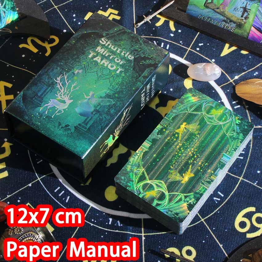 80 Pcs Pvc Waterproof The Shuttle Mirror Tarot Deck 12x7 cm Paper ...