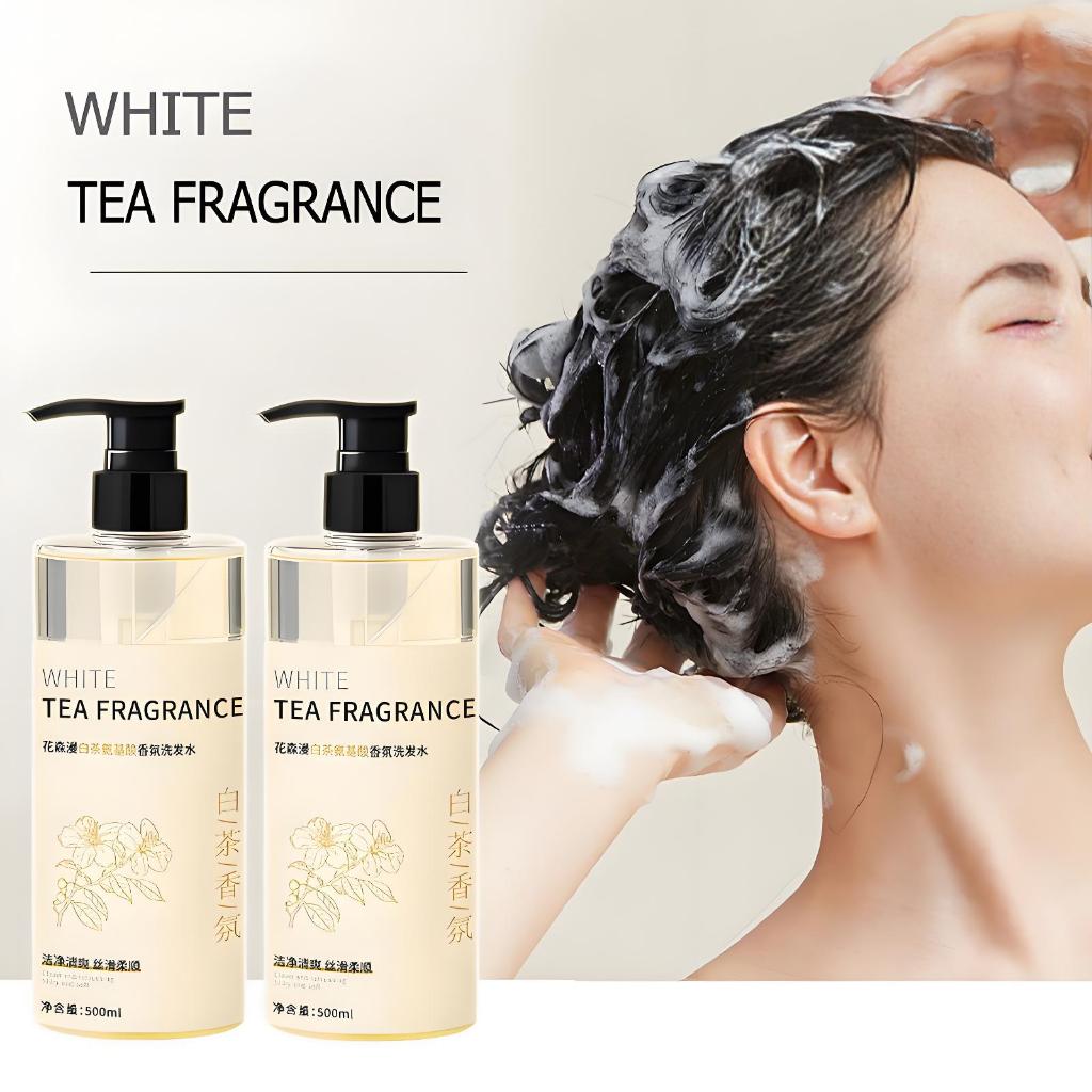 White Tea Fragrance Anti-dandruff Shampoo 500ml Scalp Amino acid Anti-Dandruff Oil Control ...